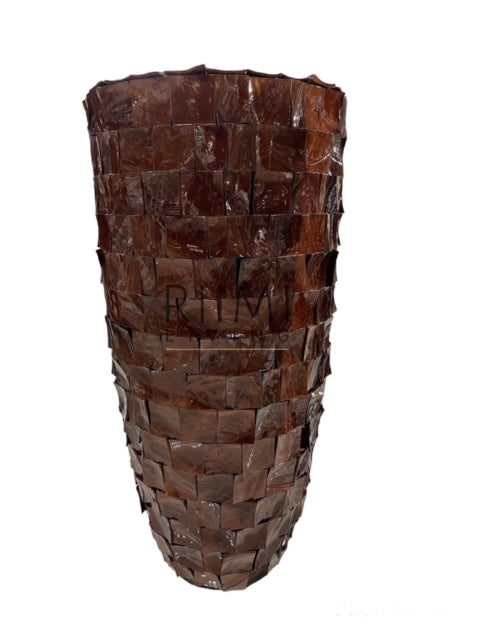Eric Kuster style schelpvaas bruin 70 cm – RiiMi Living